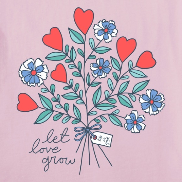 Life Is Good | Tops | Nwt Life Is Good Womens Let Love Grow Heart ...